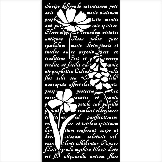 Stamperia Herbarium Silvae - Media Stencil - Letter with Flower ...